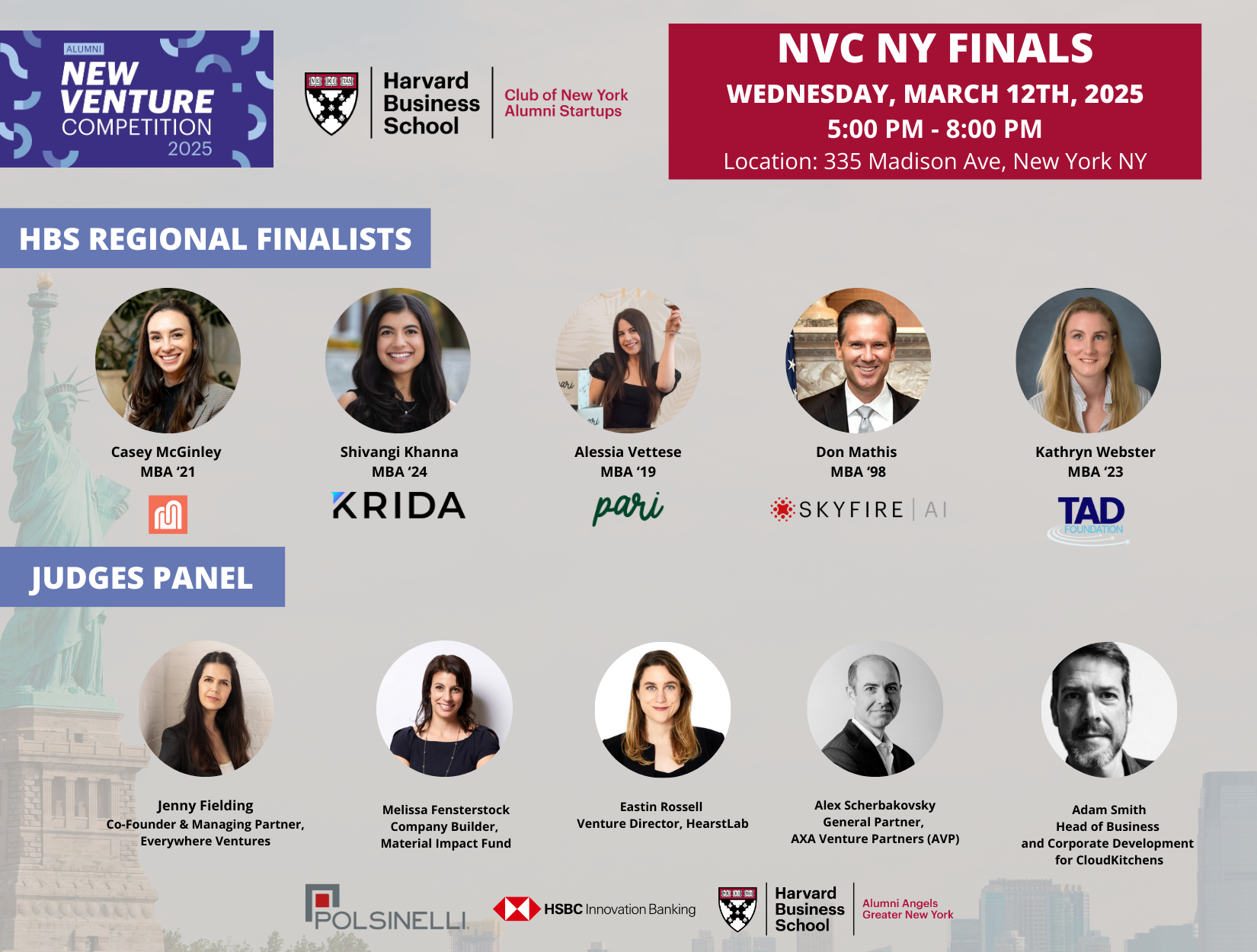 STARTUPS – HBS Founders Pitch – 2025 HBS Alumni New Venture Competition Regional Finale | www ...